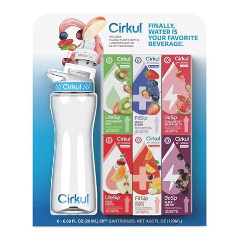 Cirkul Flavored Water Bottle Zero Calories 5 7 Refills