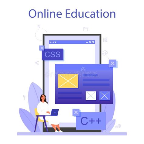 Programming Online Service Or Platform Idea Of Working On The Computer