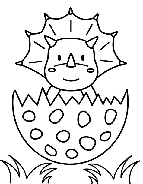 Dinosaur Egg Coloring Page Printable 2025