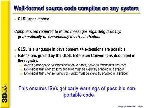 Ppt Glsl Conformance Proposal Powerpoint Presentation Free Download