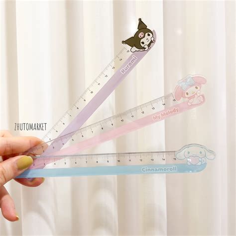 [정품] 산리오 15cm 자 쿠로미 시나모롤 마이멜로디 산리오 학용품 에이블리