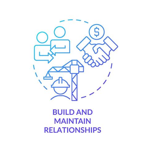 Build And Maintain Relationships Blue Gradient Concept Icon 16089711 Vector Art At Vecteezy