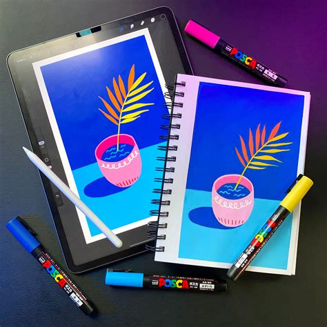 Free Procreate Posca Pack Digital Brushes And Color Swatches Rishi Draws