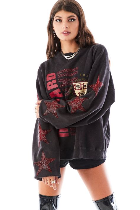 Vintage Red Star Patch Sweatshirt Shopperboard