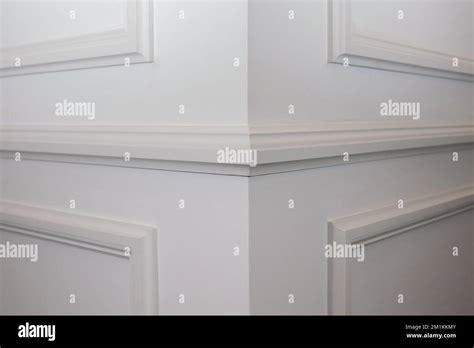 Ceiling Moldings In The Interior Detail Of A Angular Wall Skirting