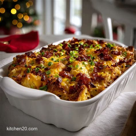 Christmas Morning Breakfast Savory Brioche Strata Kitchen20