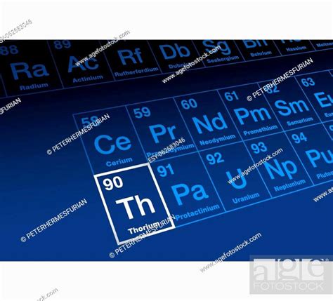 Thorium On Periodic Table Of The Elements In The Actinide Series