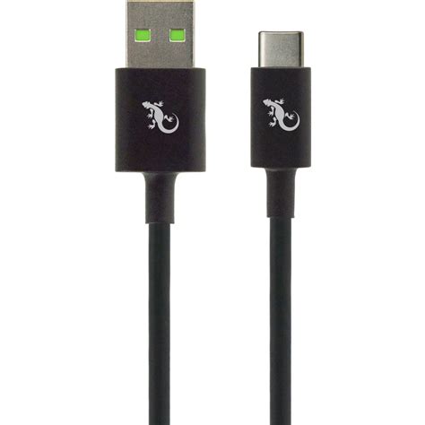Gecko Essentials USB To USB C TPE Round W Cable M Black BIG W