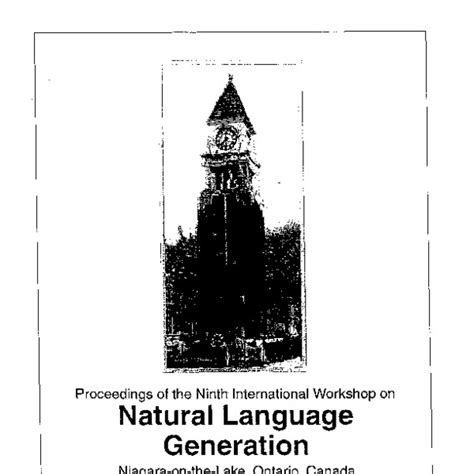 Natural Language Generation Acl Anthology