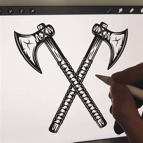 Viking Axe Drawing