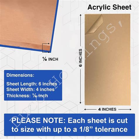 Clear Cast Acrylic Sheets 1 8 Thick Cut To Size Plexiglass 4 X 6