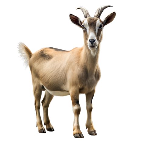 Detailed Portrait Of A Goat On A Transparent Background PNG