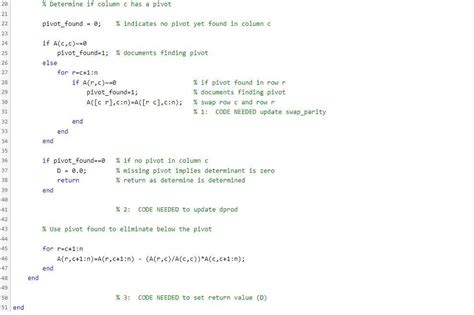 Matlab Assignment 5 Determinants Done Right F22