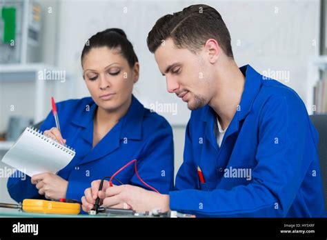 Students In Electronics Class At University Stock Photo Alamy