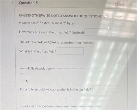 Solved Unless Otherwise Noted Answer The Questions With