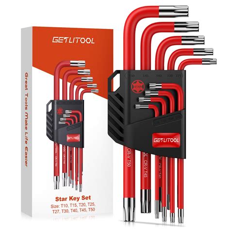 Mua Getlitool 9pcs Torx Allen Wrench Set Cr V Star Allen Key Set T10