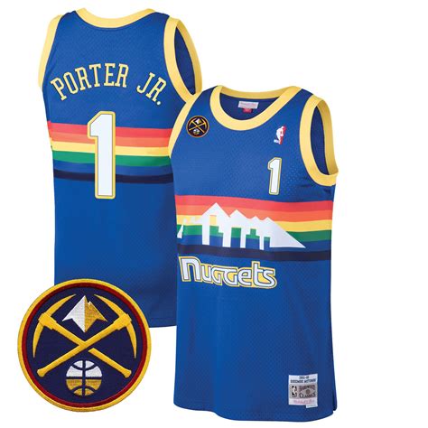 Porter Jr Mens Denver Nuggets Swingman Blue Classic Jersey All Stitched Shoejs Us Store