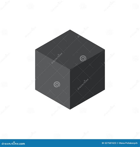 Cube Isometric Logo Concept 3d Vector Illustration Flat Design Style Cube Construction Sign