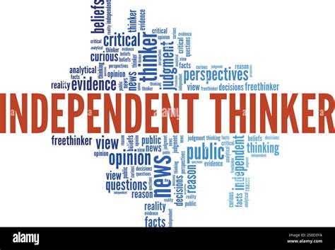 Independent Thinker Word Cloud Conceptual Design Isolated On White Background Stock Vector Image