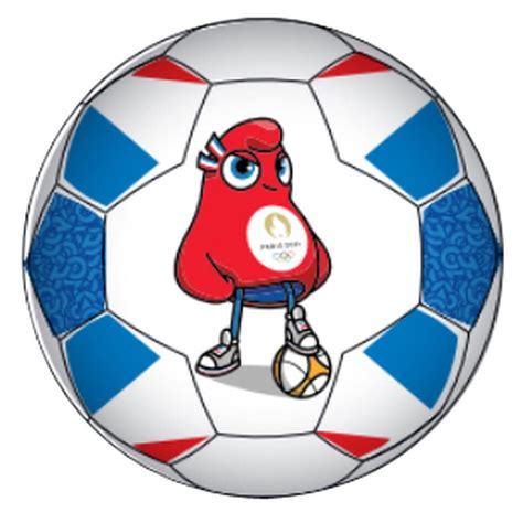 Ballon de football mascotte 2024 PARIS 2024 le ballon à Prix Carrefour