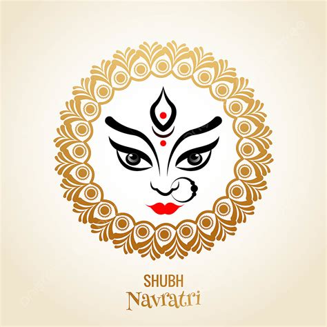Durga Maa Vector Hd Images Hindu Festival Navratri With Maa Durga Face