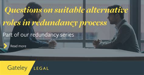 Redundancy Series Questions On Suitable Alternative Roles In