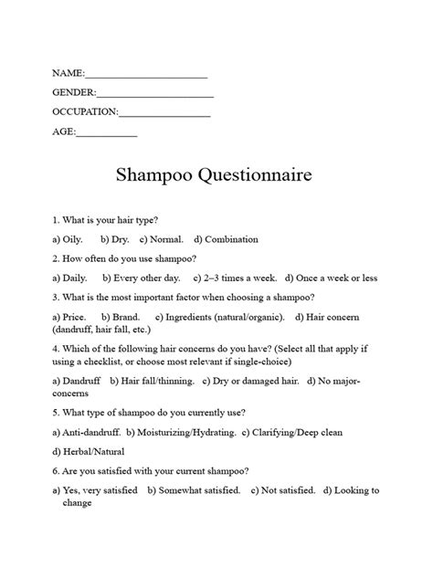 Perfume Consumer Questionnaire 2 Pdf