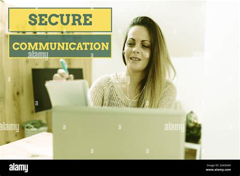 Text Showing Inspiration Secure Communication Word Written On Preventing Unauthorized