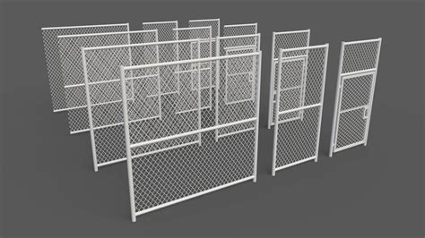 Chain Link Fence For Court C 3d Model By Pbr Cool