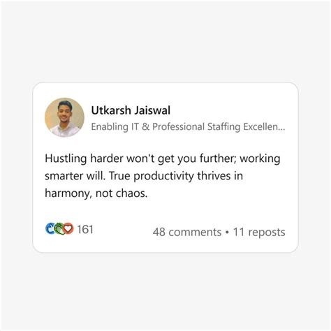 How I Balance Work And Life In It Staffing Utkarsh Jaiswal Posted On The Topic Linkedin