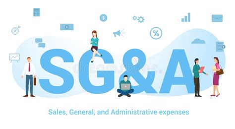 Sganda Sales General And Administration Expenses Concept With Big Word Or Text And Team People