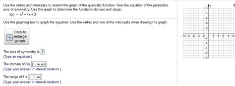 Solved Use The Vertex And Intercepts To Sketch The Graph Of