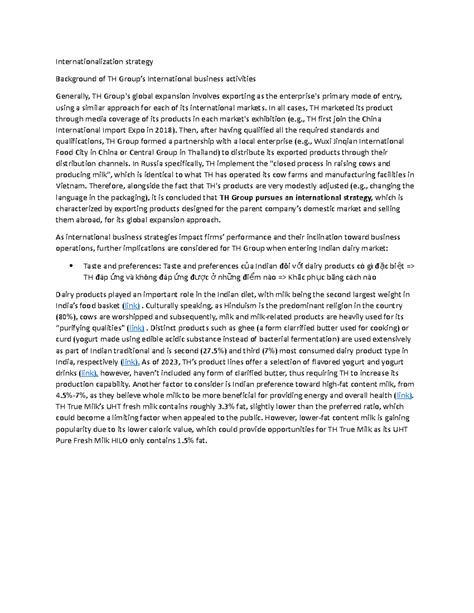 Internationalization Strategy Internationalization Strategy