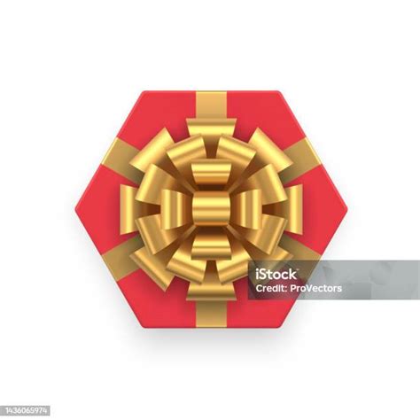 탑 뷰 현실적인 육각형 빨간색 포장 골판지 패키지 원하는 현재 3d 템플릿 벡터 3차원 형태에 대한 스톡 벡터 아트 및 기타 이미지 3차원 형태 공란 공휴일 Istock
