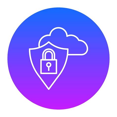 Premium Vector Cloud Security Vector Illustration