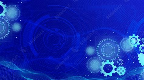 Technology Gear Blue Simple Technology Atmospheric Lines Technology Industrial Operation