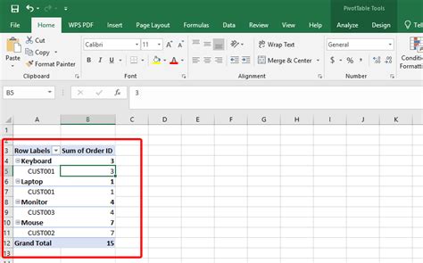 Как удалить сводную таблицу пошаговое руководство для Excel Wps Office Blog