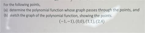 Solved For The Following Pointsa ﻿determine The