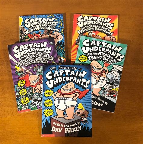 Captain Underpants Boxed Set Books 1 5 In Case Dav Pilkey Vintage