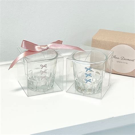 소주잔·막걸리잔 미니 리본 소주잔2p 선물세트 유리잔 샷잔 예쁜 감성 술잔 오늘의집 쇼핑