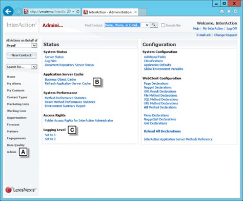 Interaction Web Client Interaction Admin Client