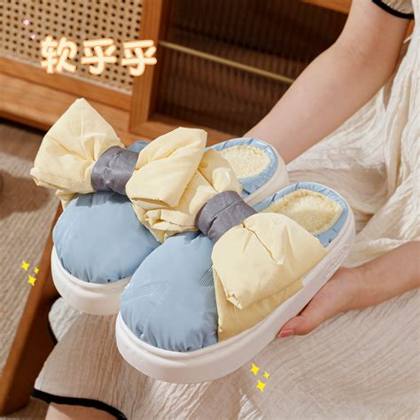 防水棉拖鞋女冬季室内家居家情侣保暖防滑可爱加厚底踩屎感棉鞋男虎窝淘