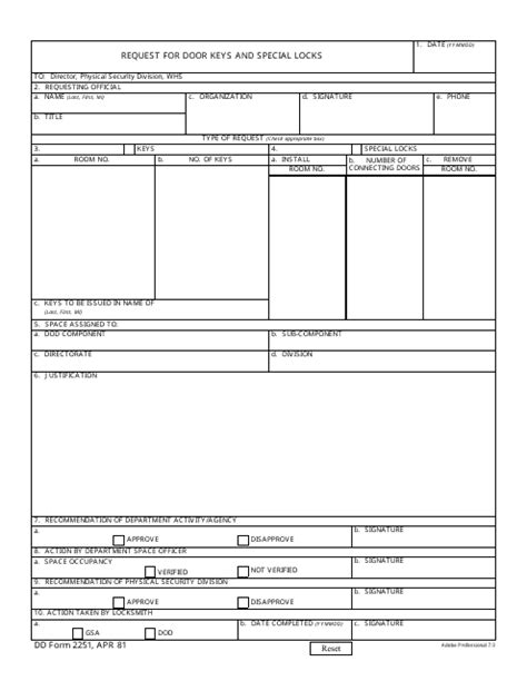 Dd Form 2251 Fill Out Sign Online And Download Fillable Pdf