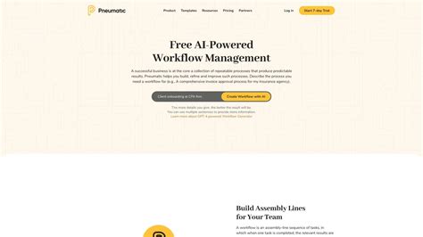Pneumatic Streamlined Workflow Management Software Creati Ai