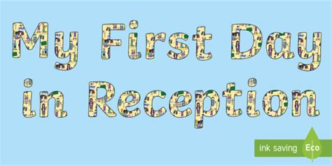 👉 My First Day In Reception Display Lettering Teacher Made