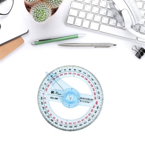 Love 360 Degree Angle Measure Circle Protractor 360 Degree Plastic