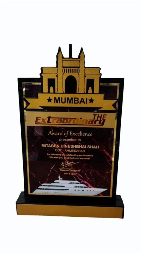 Acrylic Award Trophy At Best Price In Jaipur By Raj Metal Label Id