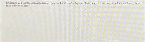 solved example 2 find the critical points of
