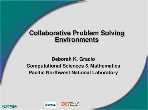 Ppt Collaborative Problem Solving Environments Powerpoint