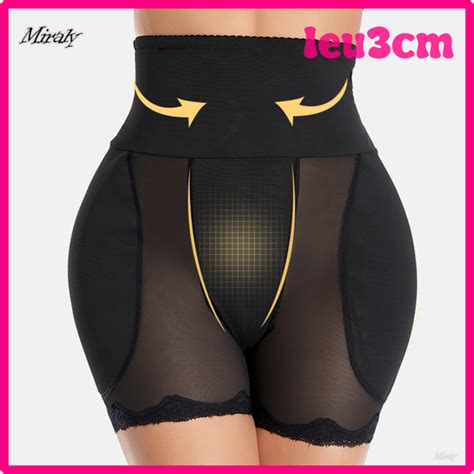 Leuc3m Bodysuit Shapewear Padded Hip Butt Lifter Panties High Waist